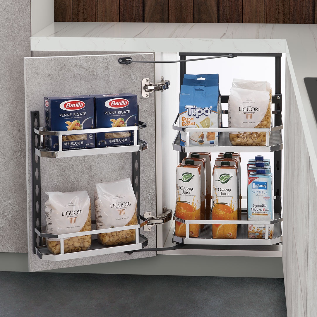 Soft Close Tandem Pantry Base Cabinet-Wooden